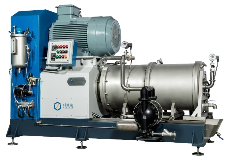 Super Fine Grinding Nano Bead Mill Machine Horizontal 400L Capacity video